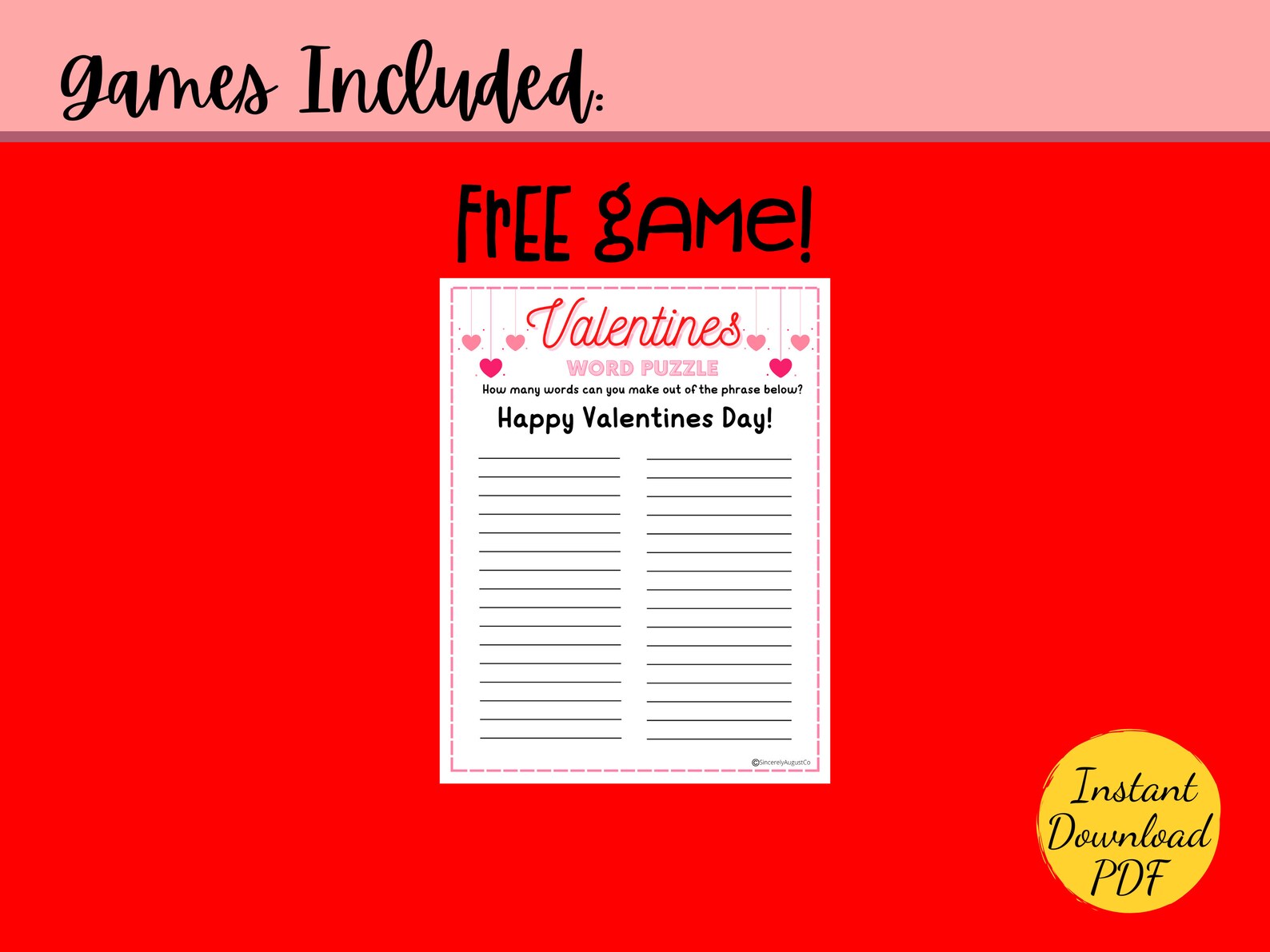 Valentines Day Party Games BUNDLE Printable Valentines Party Games ...