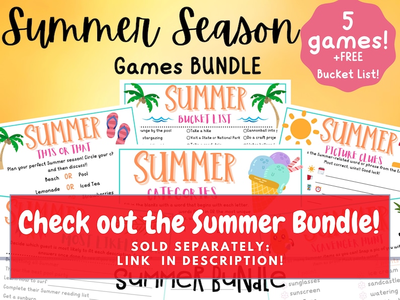 Summer THIS or THAT Game: Printable Party Activity (digital Download ...