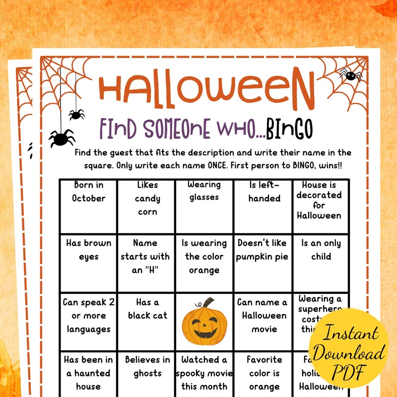 Halloween Bingo - Etsy