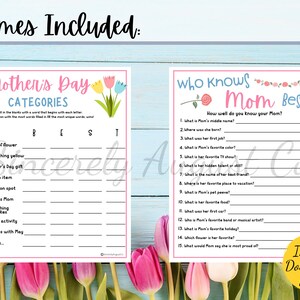 Mother's Day Games BUNDLE #1: Printable Party Activities (digital ...