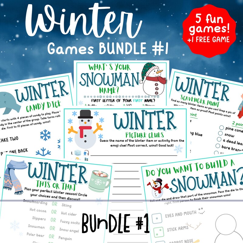 Winter Emoji Pictionary - Etsy