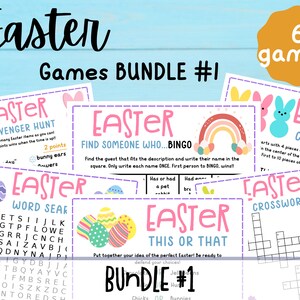 EASTER Party GAMES BUNDLE 6 Game Bundle Printable Easter Games and ...