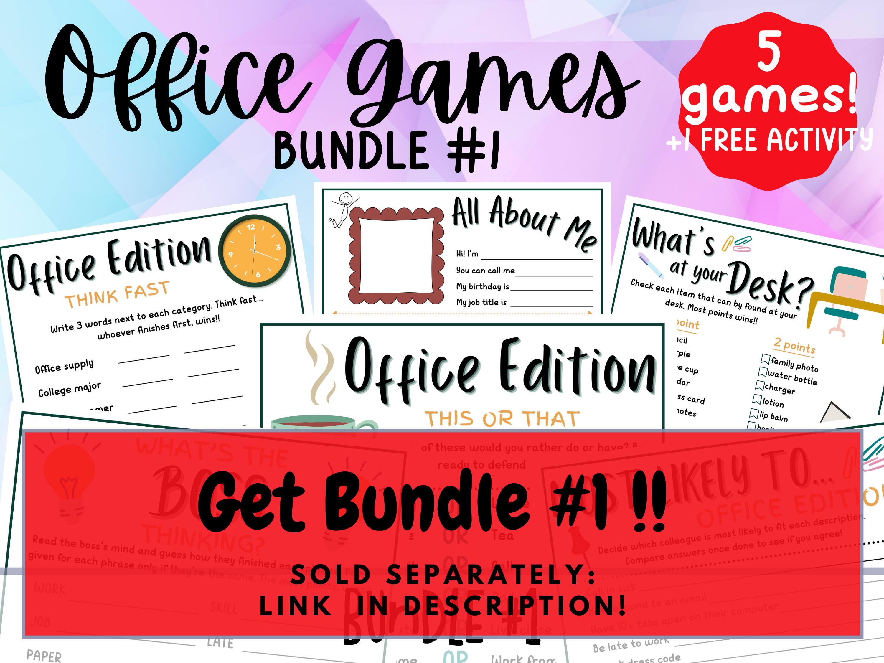 Office THINK FAST Game: Printable Teambuilding Activity (PDF) - Etsy