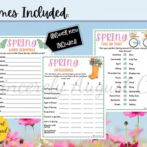 Spring Games BUNDLE #2: Printable Party Games (digital Download) - Etsy