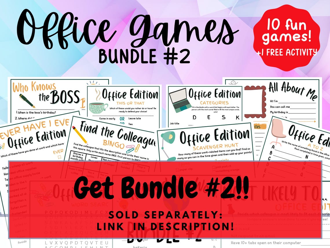 Office CATEGORIES Game: Printable Teambuilding Activity (PDF) - Etsy