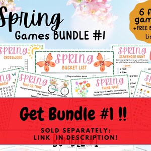 Spring Season THINK FAST Game - Printable Spring Party Games - Fun ...