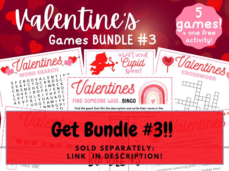 Valentines Day SCAVENGER HUNT - Valentines Day Party Game - Printable ...