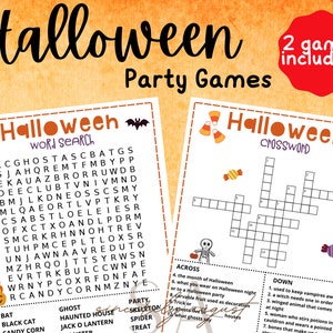 Halloween Word Search Halloween Crossword Halloween Games - Etsy