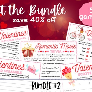 Romantic Movie TRIVIA Game Valentines Day Party Game Printable ...