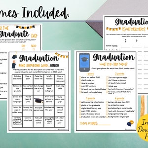 Graduation Party Games BUNDLE Printable Graduation Party Activities ...
