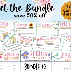 Spring SCAVENGER HUNT Game Printable Spring Season Party Game Scavenger ...