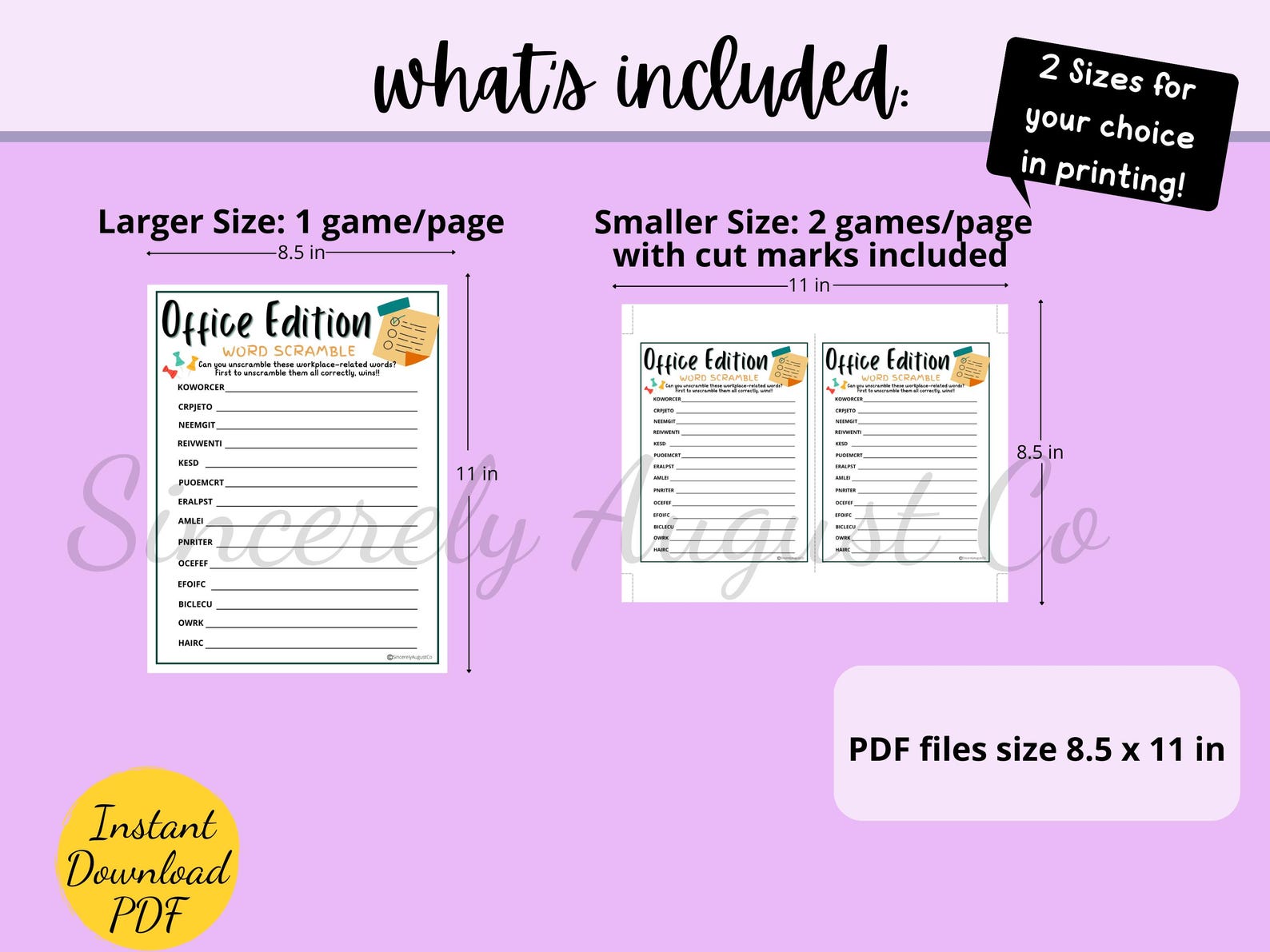 Office WORD SCRAMBLE Game: Printable Teambuilding Activity (PDF) - Etsy