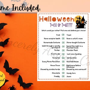 Halloween THIS OR THAT - Halloween Party Game - Halloween Would You ...