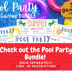 Beach Day Games BUNDLE: Printable Summer Activities (PDF Download) - Etsy