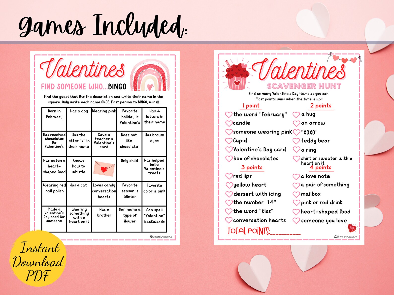 Valentines Day Party Games BUNDLE 5 Game Bundle Printable Valentine ...