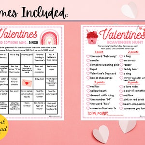 Valentines Day Party Games BUNDLE 5 Game Bundle Printable Valentine ...
