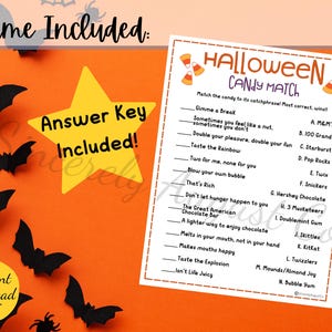 Halloween CANDY MATCH - Halloween Party Game - Printable Halloween ...