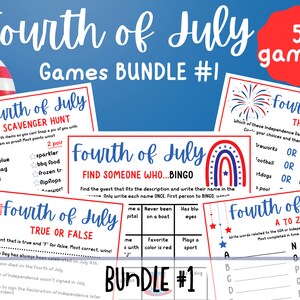 Fourth of July SCAVENGER HUNT July 4th Party Game Printable July 4th ...