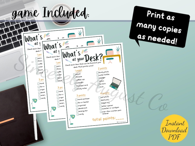 Office DESK SCAVENGER HUNT Game: Printable Teambuilding Activity ...
