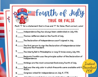 Fourth of July SCAVENGER HUNT July 4th Party Game Printable July 4th ...