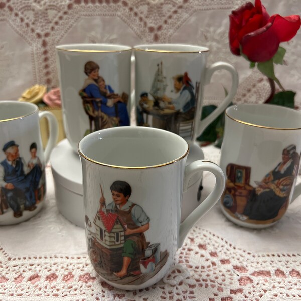 Norman Rockwell Cup - Etsy