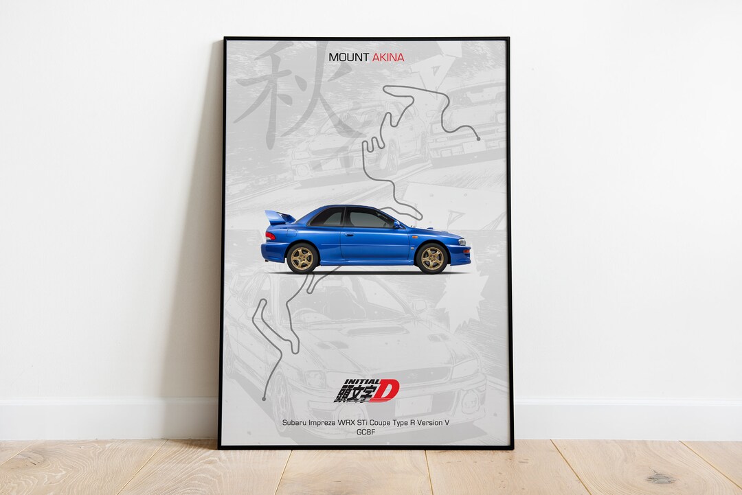 Initial D Poster Takumi & Bunta's Subaru WRX Sti Wall Art - Etsy Ireland