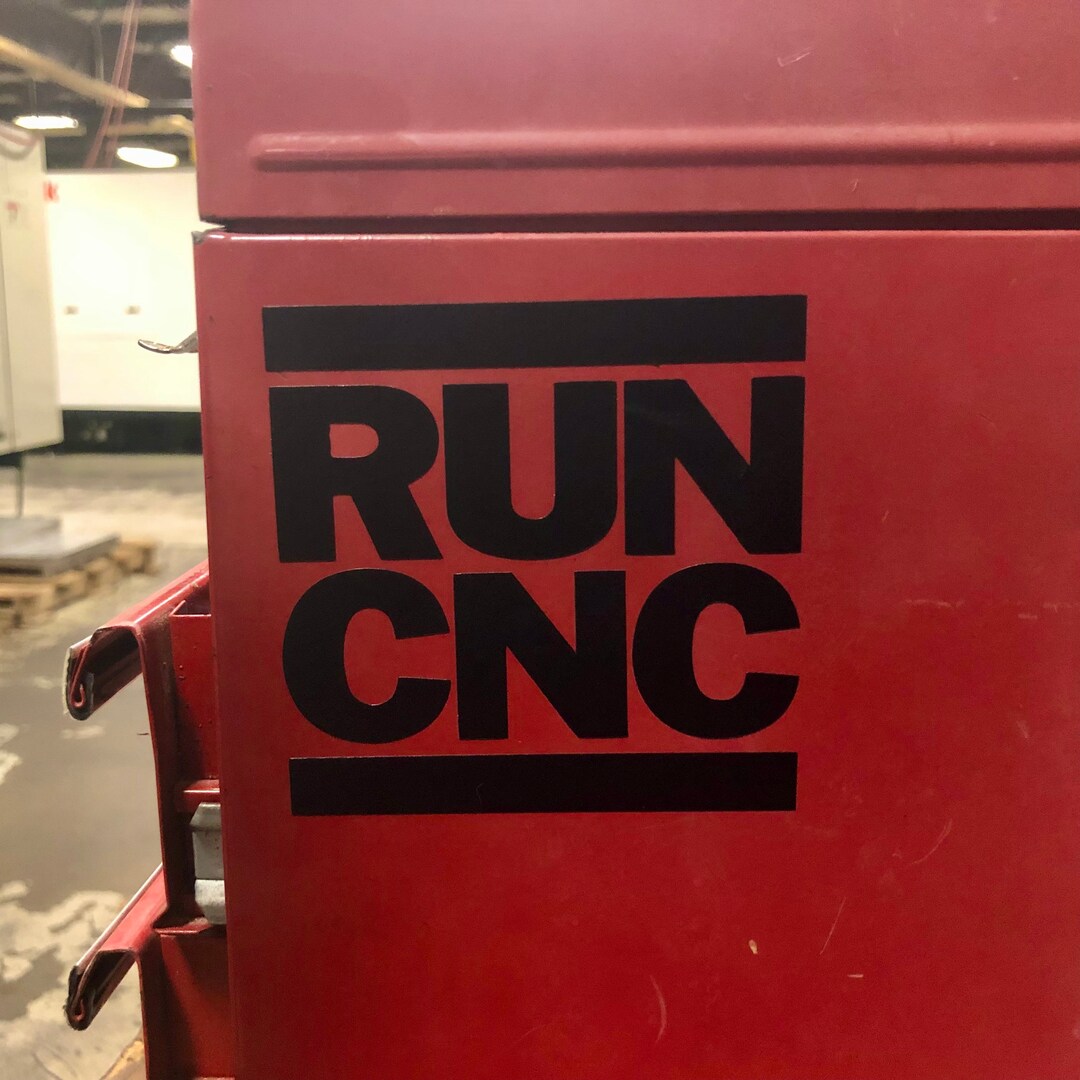 Run CNC Sticker, Toolbox Decal, Waterbottle Sticker, Machinist Sticker ...