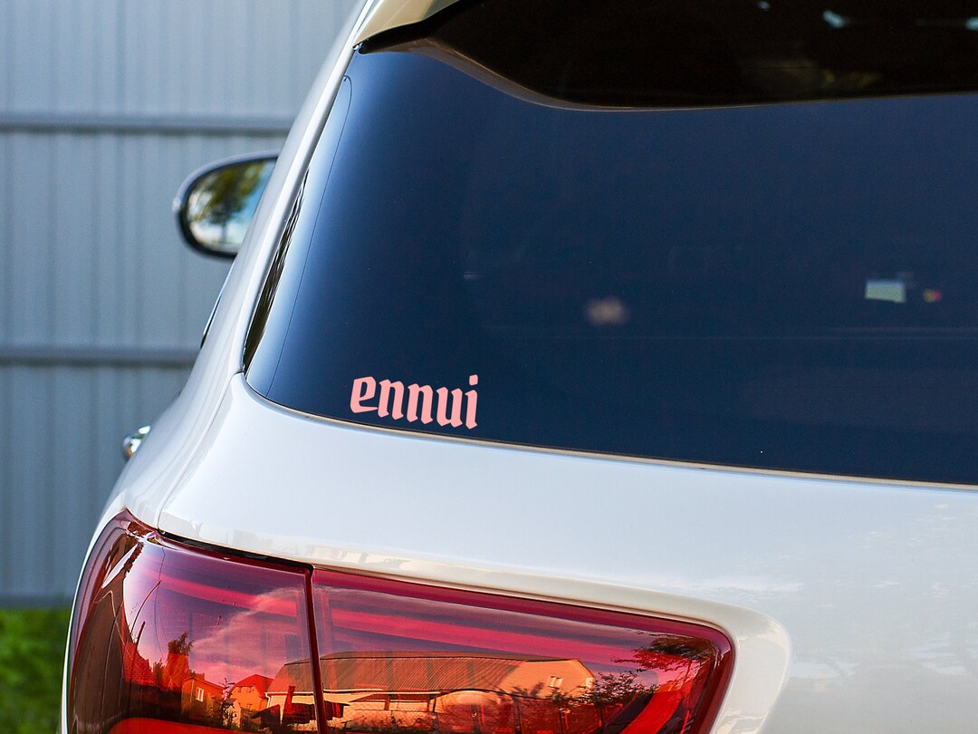 Ennui Vinyl Decal, Bored Sad Waterbottle Sticker, Existential Art ...