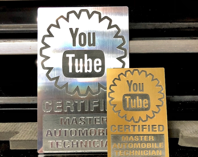 Youtube Certified Mechanic Toolbox Plaque Magnet, Auto Technician Sign ...