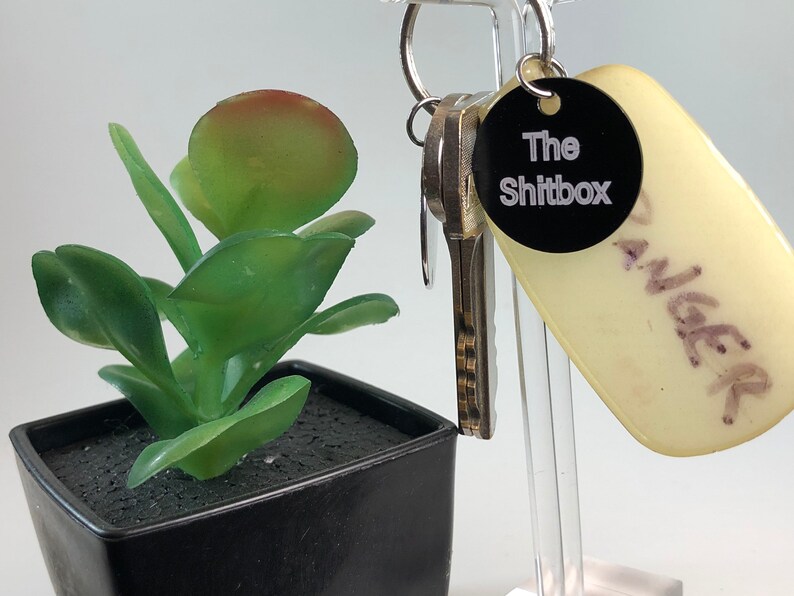 The Shitbox Aluminum Key Tag, Laser Etched Anodized Aluminum, Custom ...