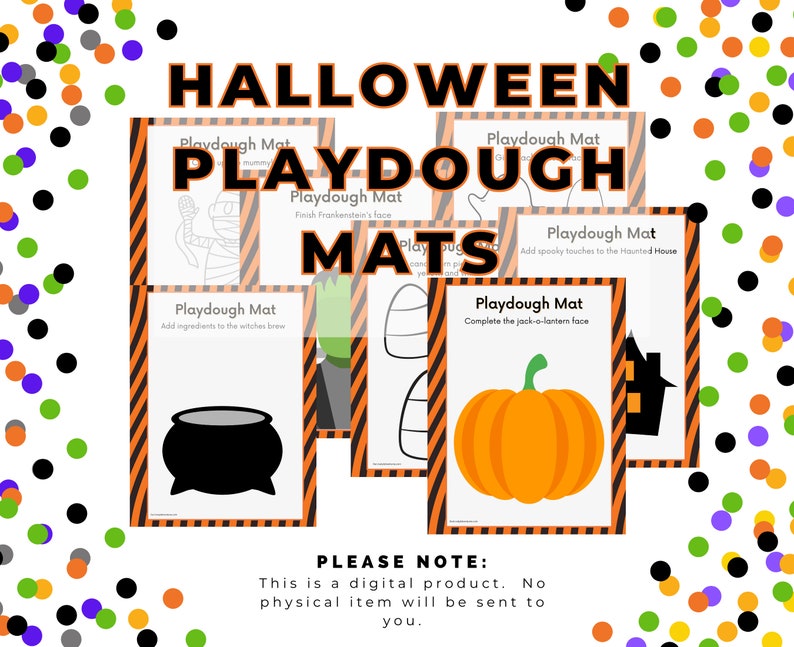Halloween Playdough Mats - Etsy