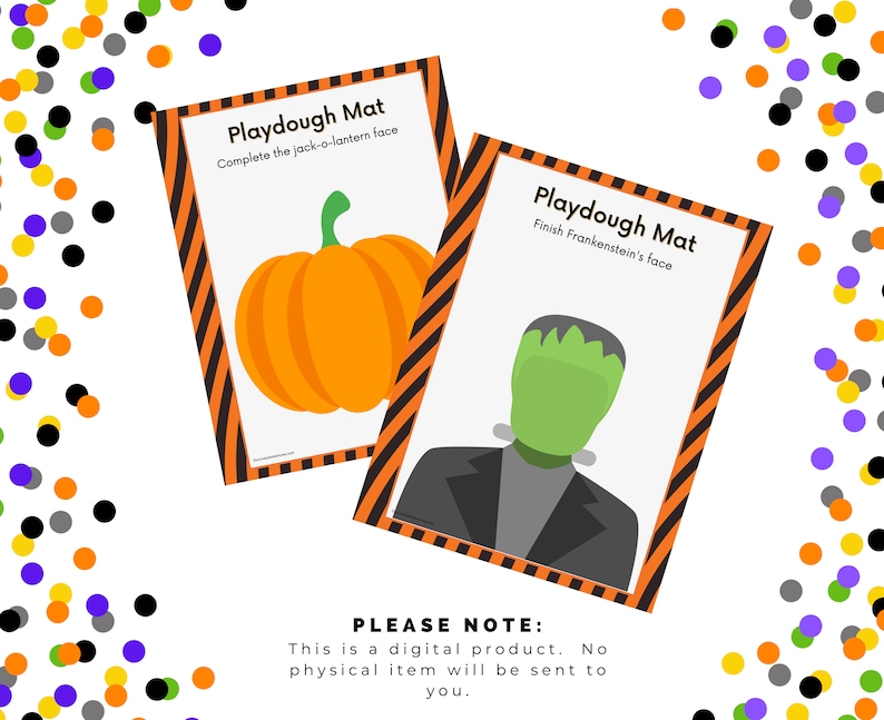 Halloween Playdough Mats - Etsy