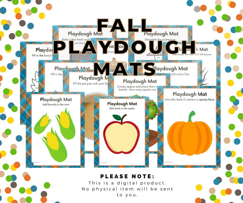 FALL Playdough Mats | Play Dough | Play Doh - Etsy