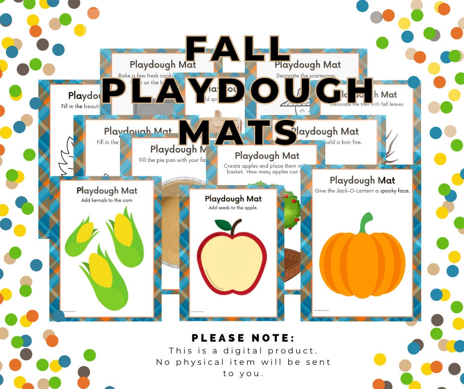 FALL Playdough Mats | Play Dough | Play Doh - Etsy