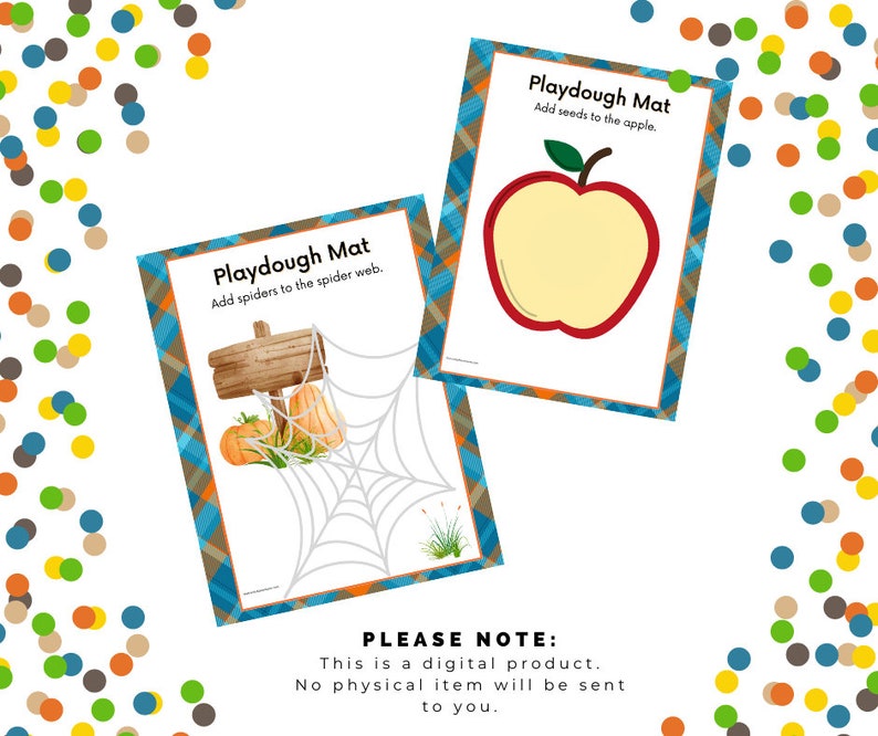 FALL Playdough Mats | Play Dough | Play Doh - Etsy