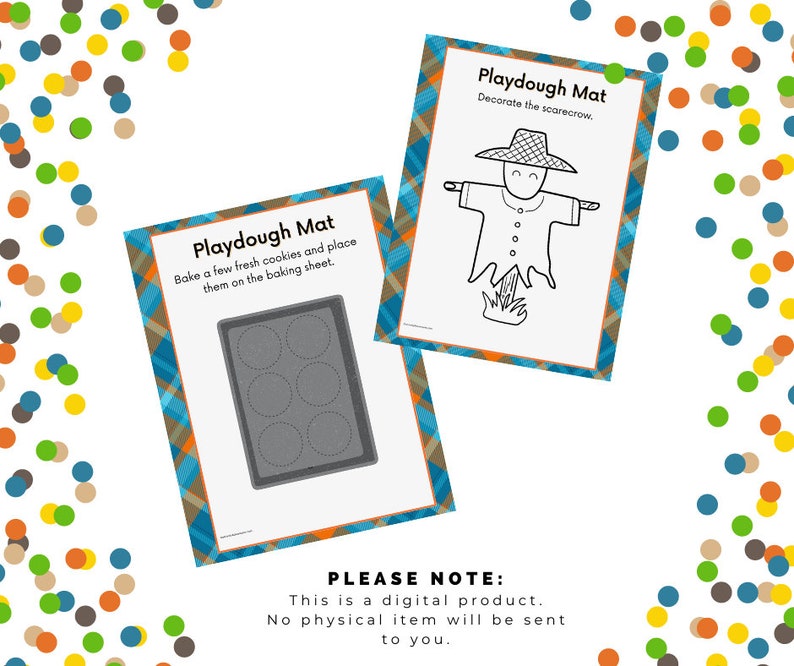 FALL Playdough Mats | Play Dough | Play Doh - Etsy