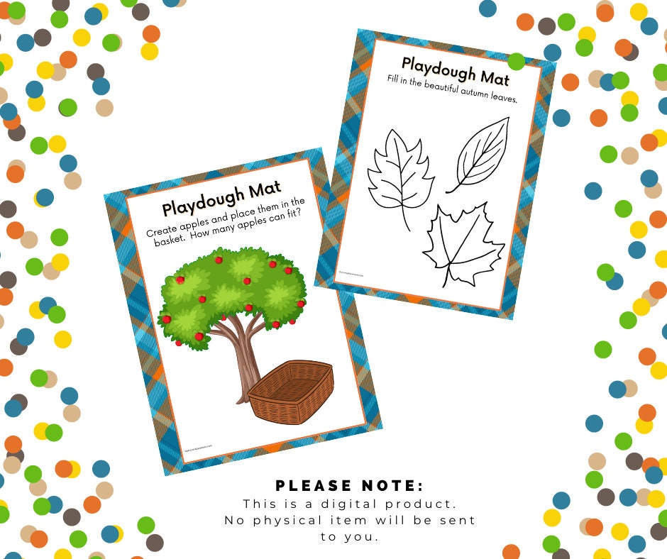 FALL Playdough Mats | Play Dough | Play Doh - Etsy