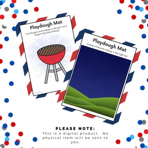 4TH OF JULY Playdough Mats - Etsy