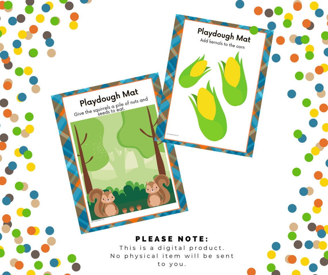 FALL Playdough Mats | Play Dough | Play Doh - Etsy