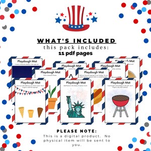 4TH OF JULY Playdough Mats - Etsy