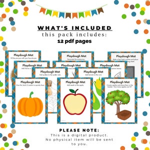 FALL Playdough Mats | Play Dough | Play Doh - Etsy