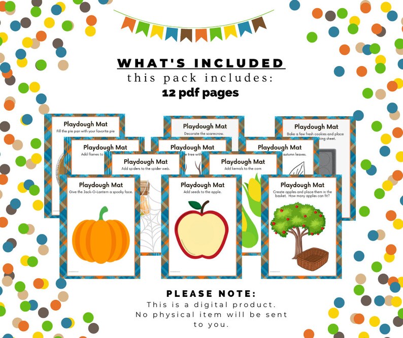 FALL Playdough Mats | Play Dough | Play Doh - Etsy