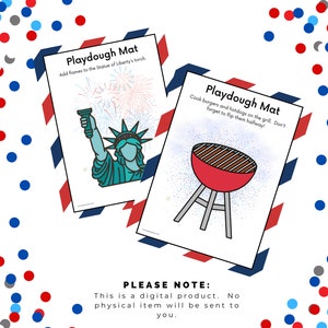 4TH OF JULY Playdough Mats - Etsy