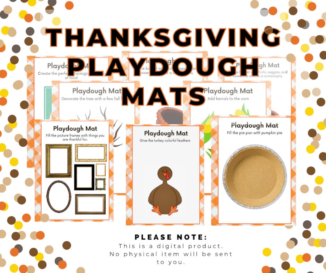 THANKSGIVING Playdough Mats | Play Dough | Play Doh - Etsy