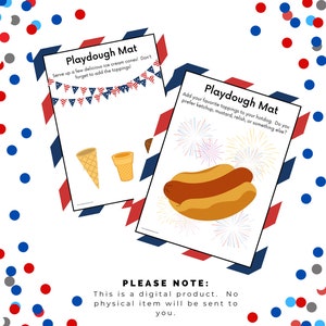 4TH OF JULY Playdough Mats - Etsy