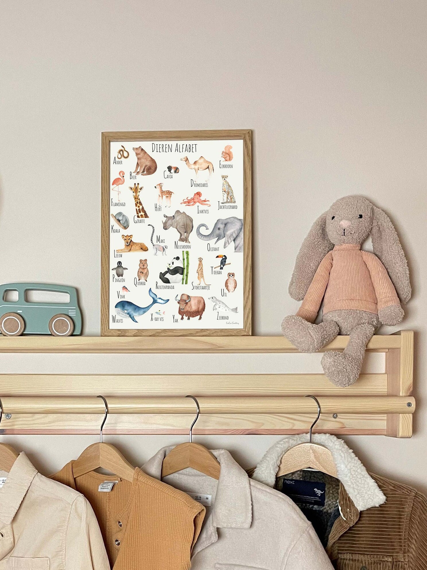Animals Alphabet Poster Watercolor Alphabet Animals Poster - Etsy