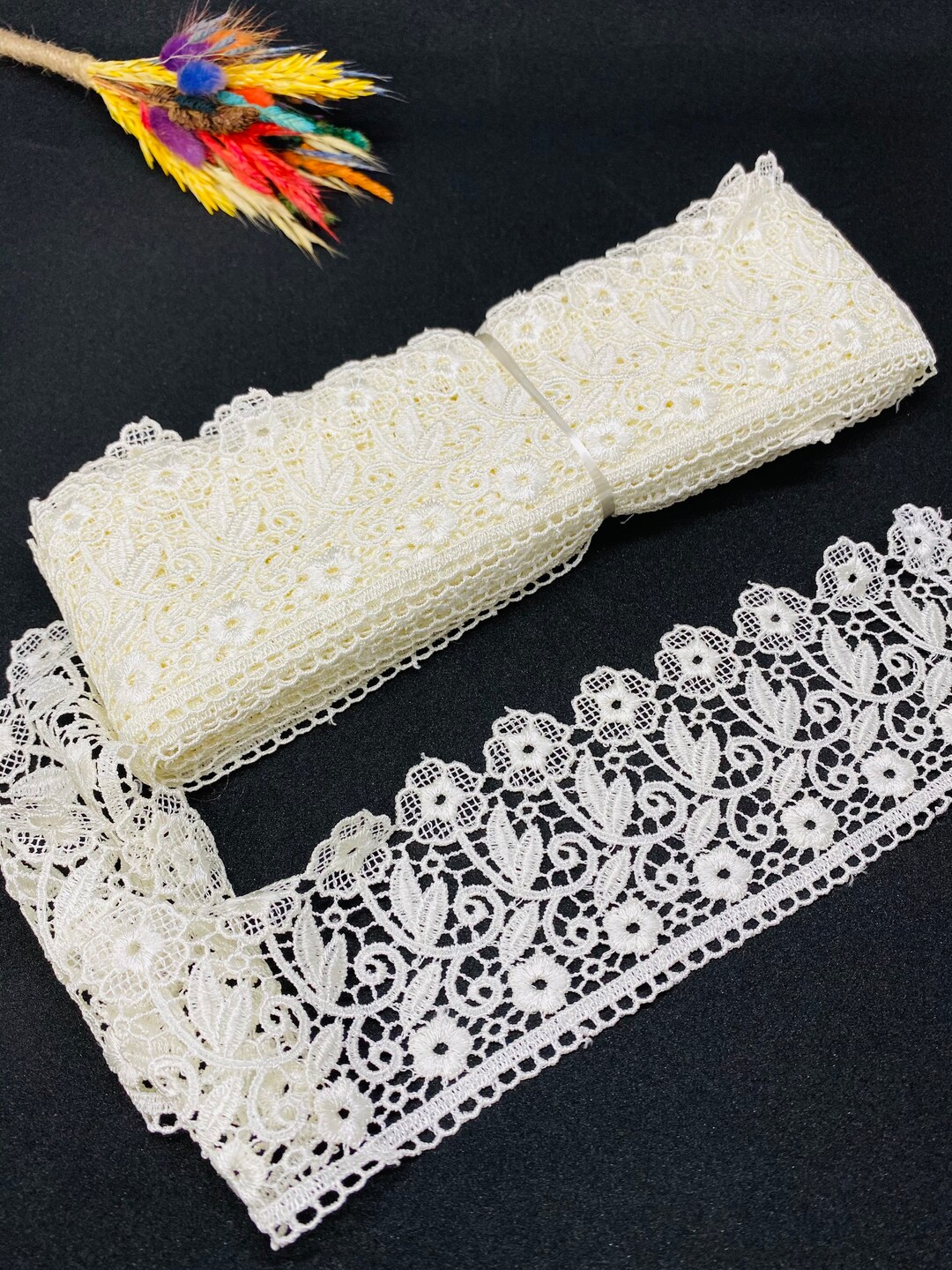 Lace Trim,9 Yard/70mm ,ivory Venice Lace Trim, Bridal Lace,floral ...