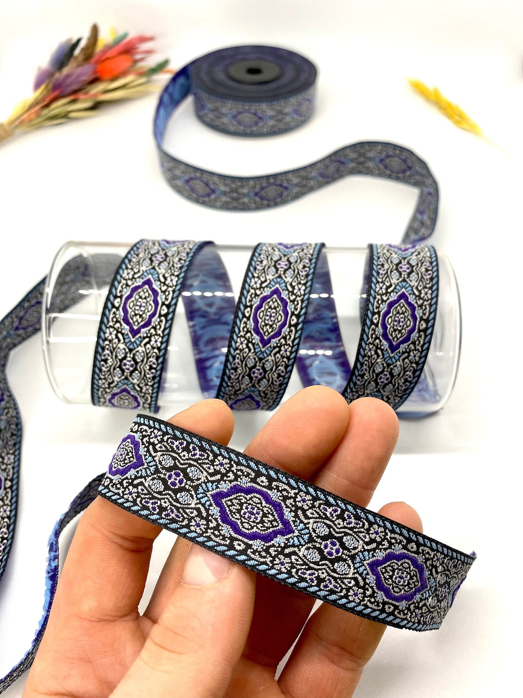 10yards/20mm Purple Medieval Jacquard Trim(0.78 Inch)vinatge Ribbon ...