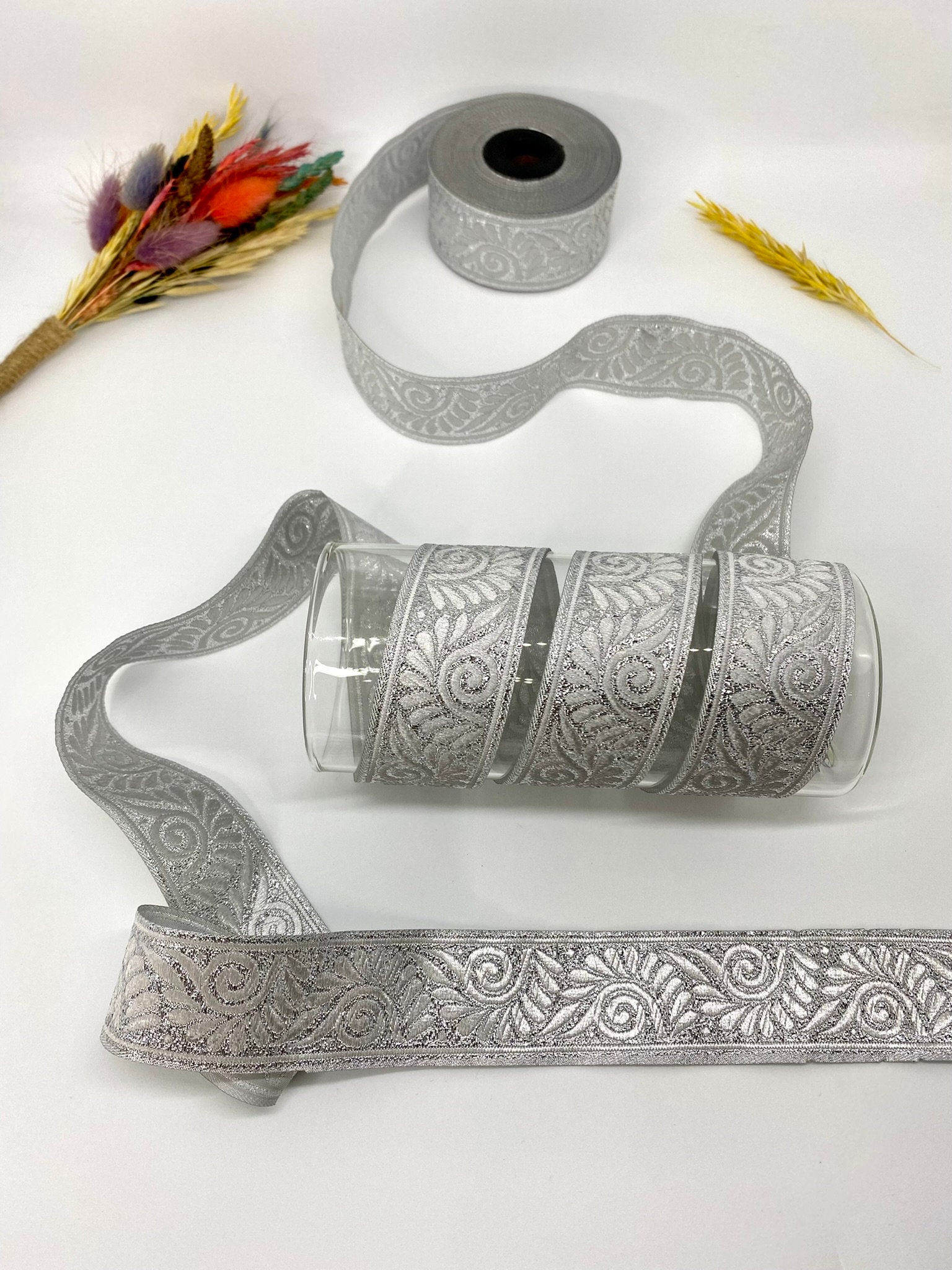 10 Yards/30 Mm Gold Celtic Spartan Helmet Design Jacquard Trim1 ...