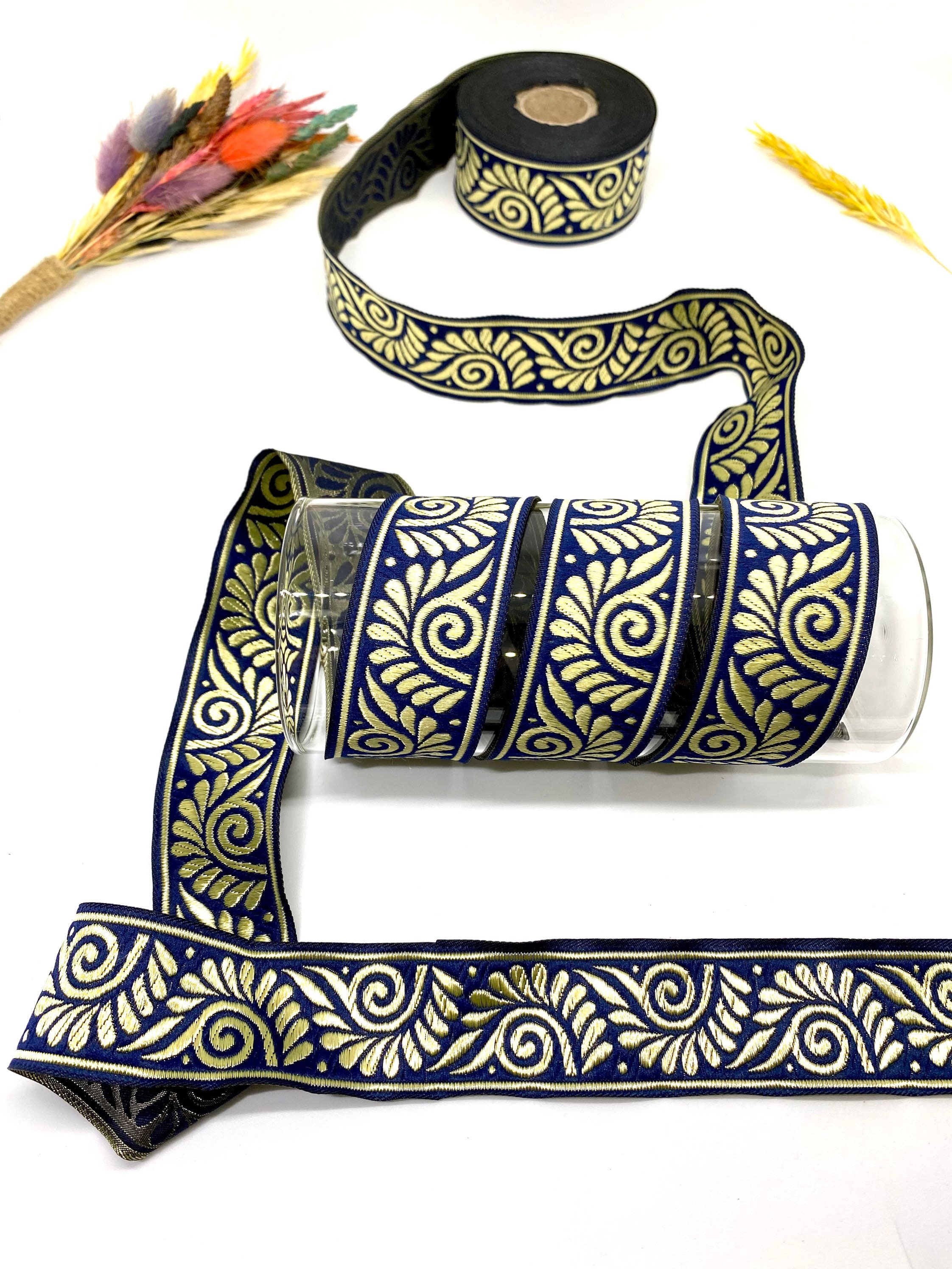 30 Mm Claret Red Celtic Jacquard Trim(1,18inch)vintage Ribbon,jacquard ...